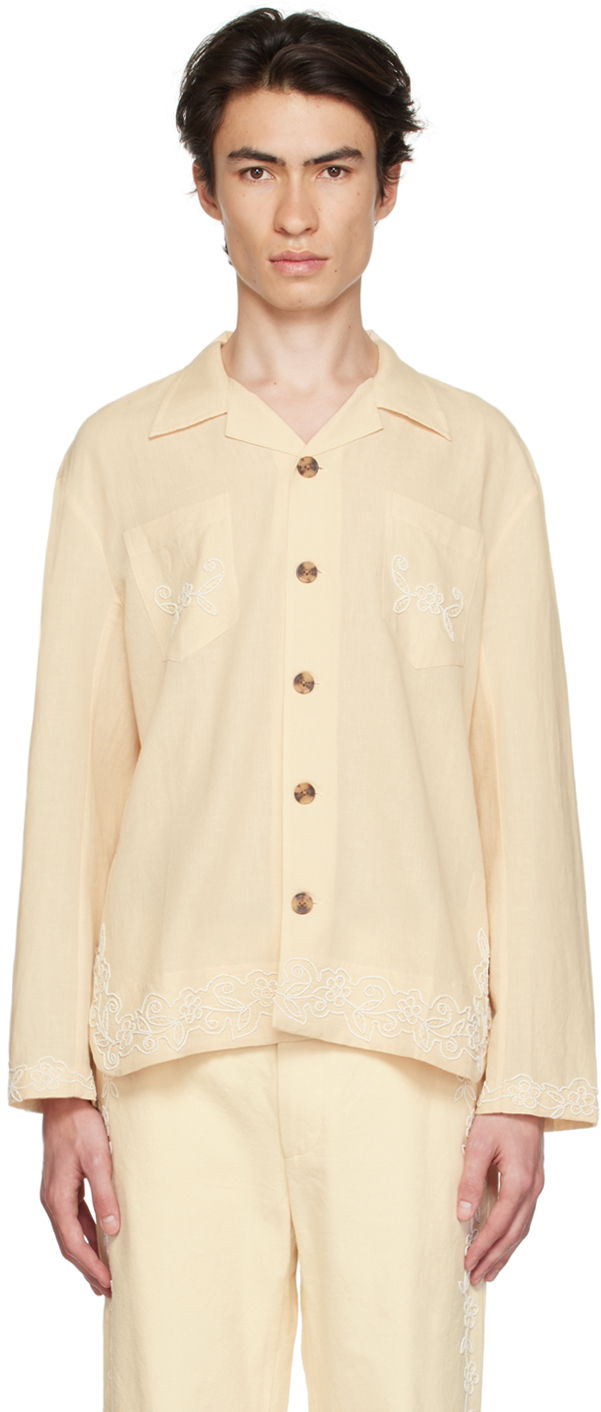 Bode: Beige Jasmine Shirt | SSENSE