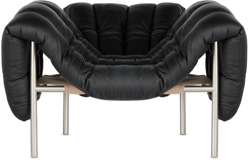 Black Puffy Lounge Chair by HEM | SSENSE