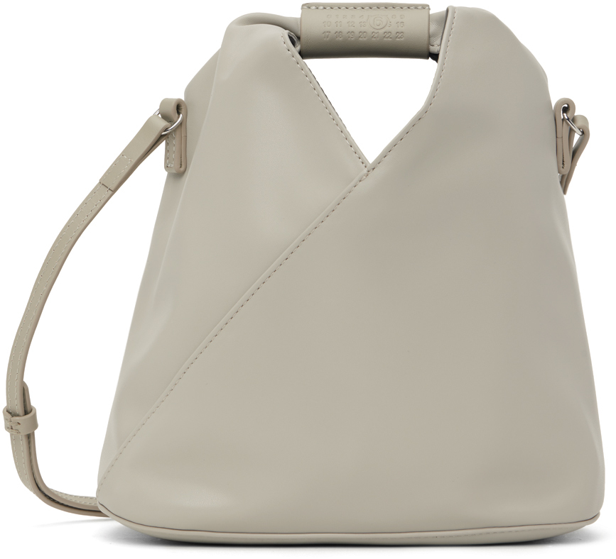 MM6 Maison Margiela: Gray Triangle Bag | SSENSE UK