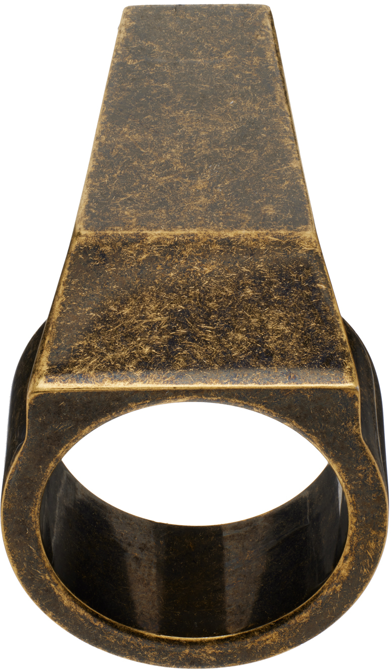 Gold Trunk Ring by Rick Owens on Sale