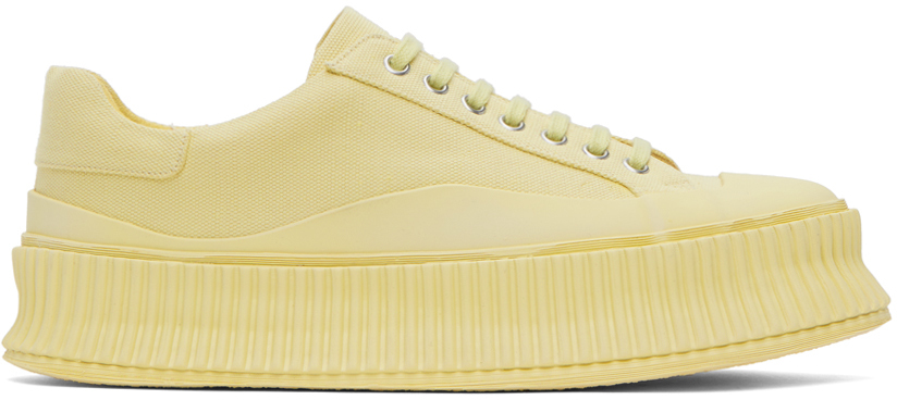 Yellow Platform Sneakers by Jil Sander on Sale