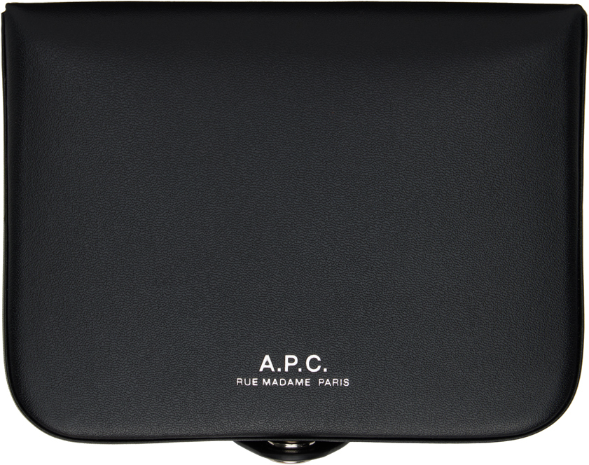 A.P.C.: Black Josh Wallet | SSENSE UK