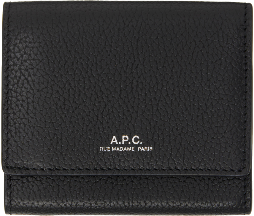 A.P.C.: Black Small Lois Wallet | SSENSE UK