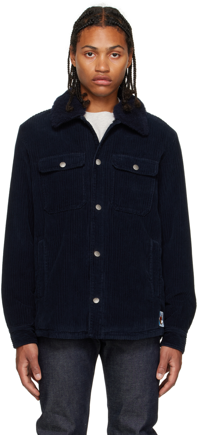 A.P.C.: Navy Alenzo Jacket | SSENSE UK