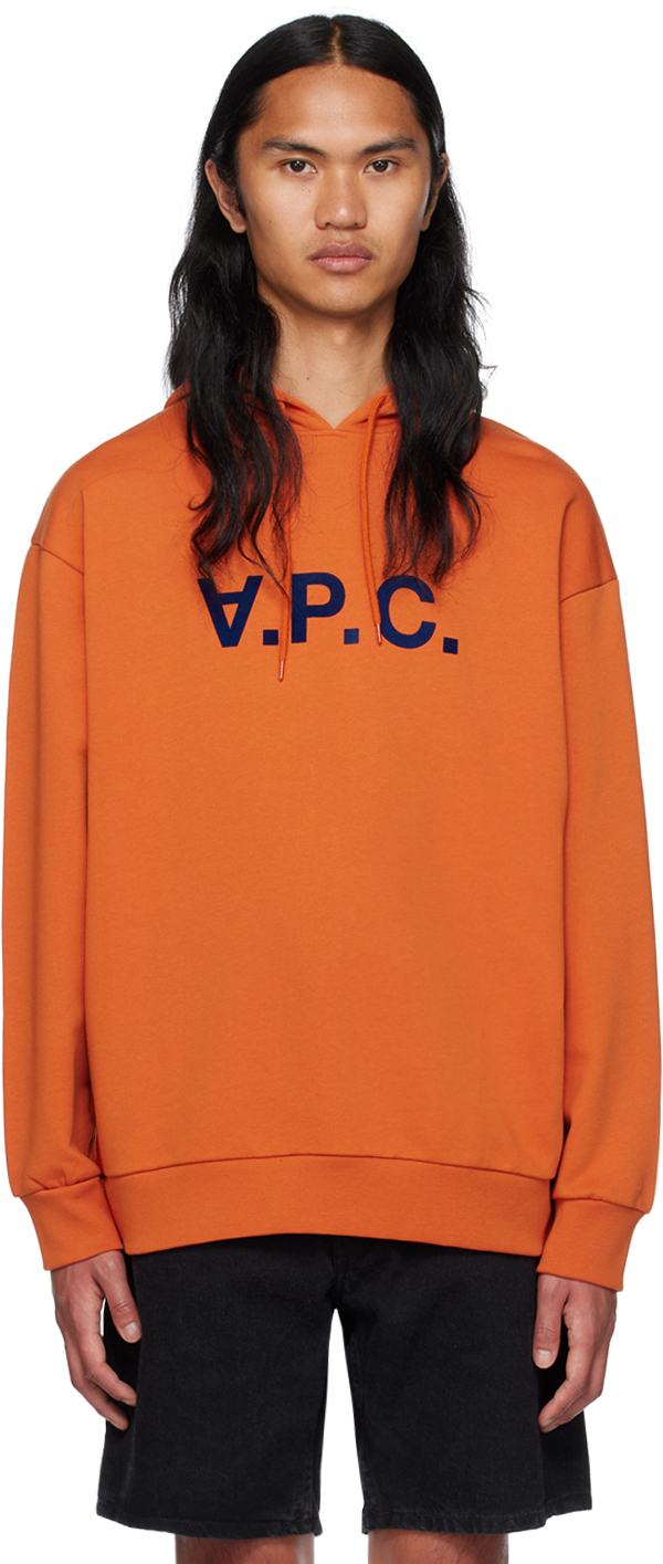 Pull à capuche Milo orange A.P.C. en solde