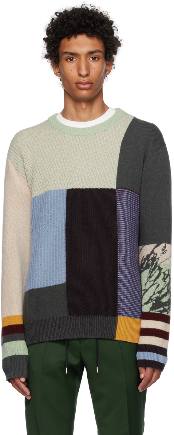 Multicolor Patchwork Sweater by Paul Smith on Sale