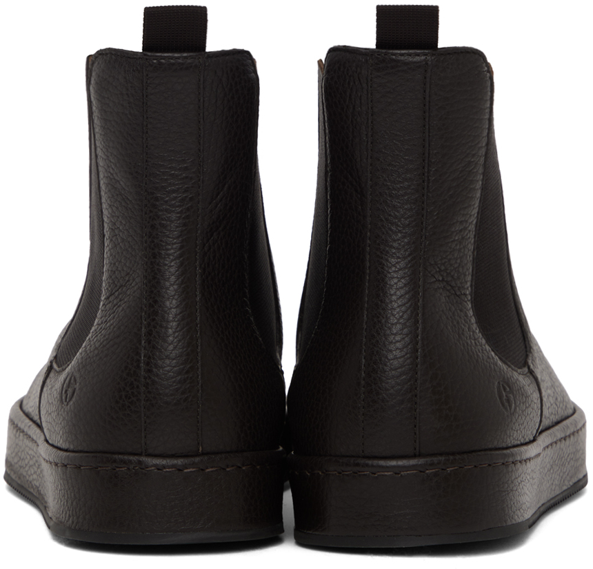 Giorgio Armani Black Moc Toe Chelsea Boots | Smart Closet