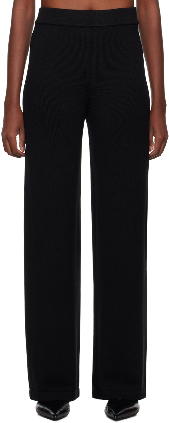 Black Visone Lounge Pants by Max Mara Leisure on Sale