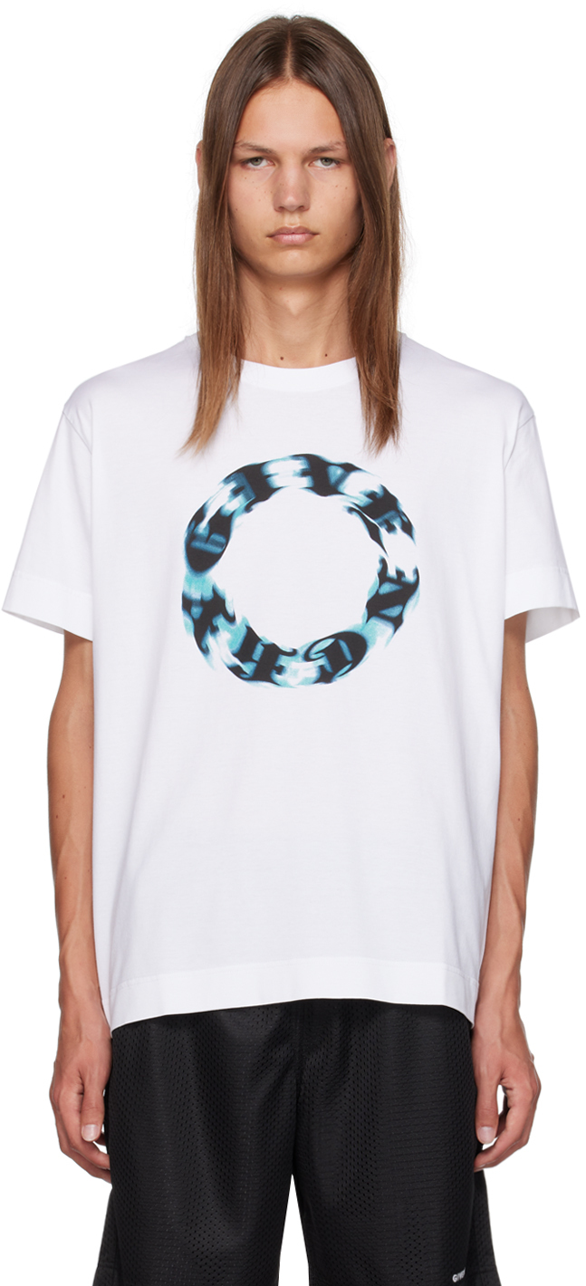 White Graphic T-Shirt by Givenchy on Sale