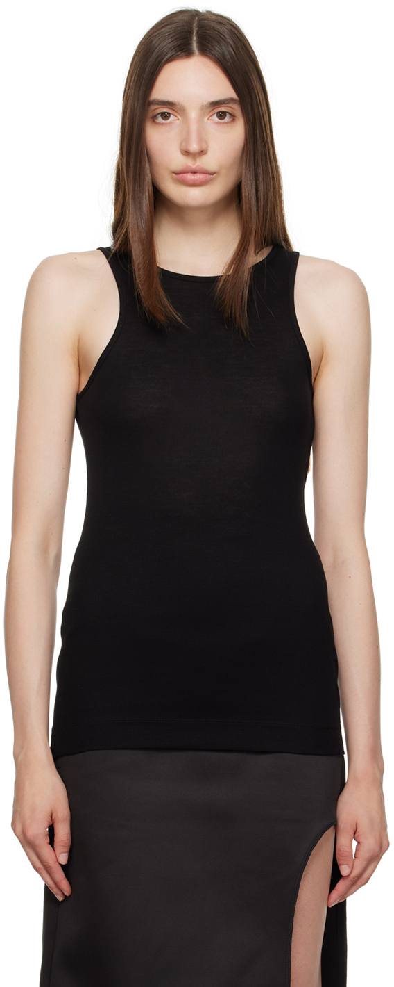 Black Amieeh Tank Top by by Malene Birger on Sale