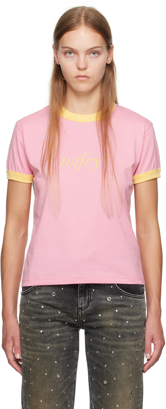 T-shirt 'Wifey' rose GCDS en solde