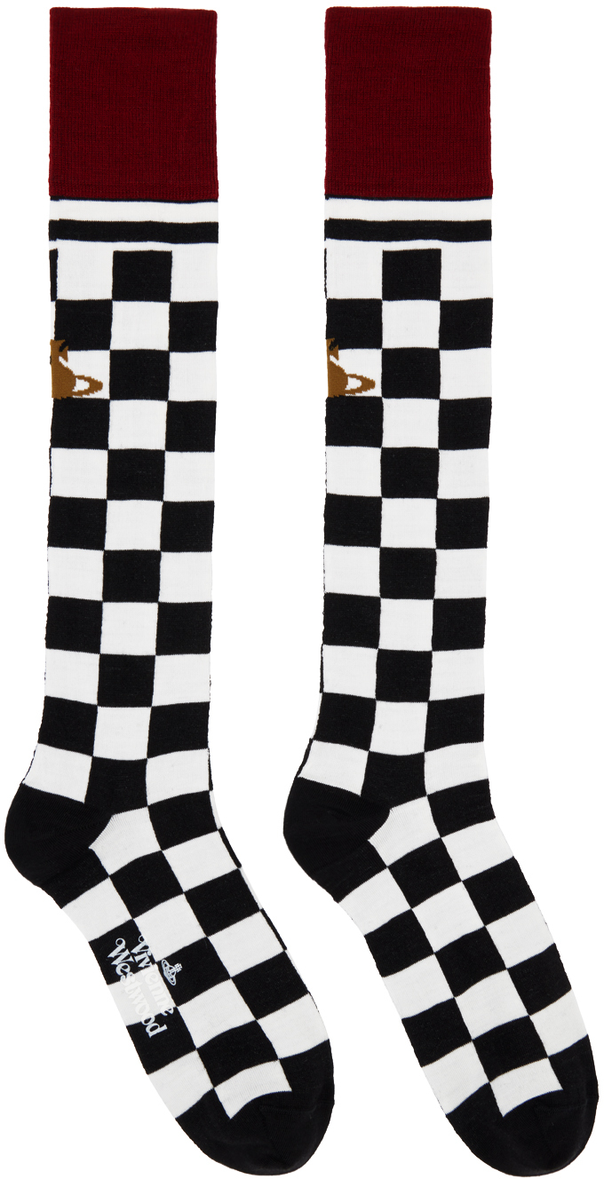 Vivienne Westwood Black Check Socks | Smart Closet