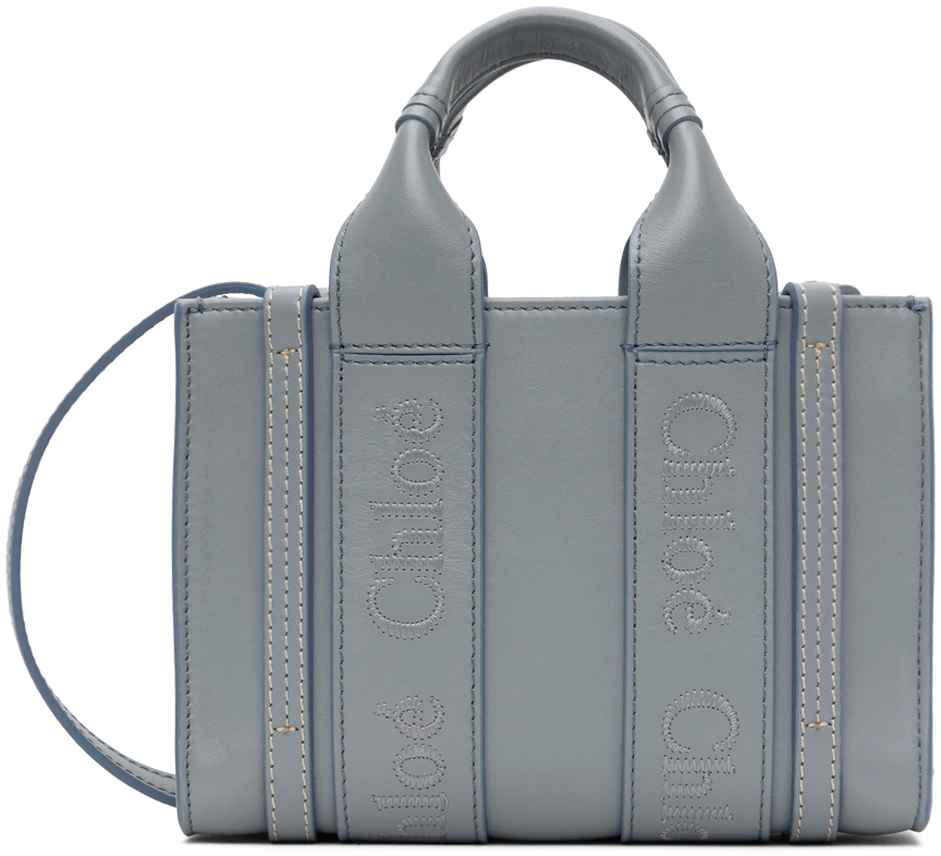 Blue Mini Woody Bag by Chloé on Sale