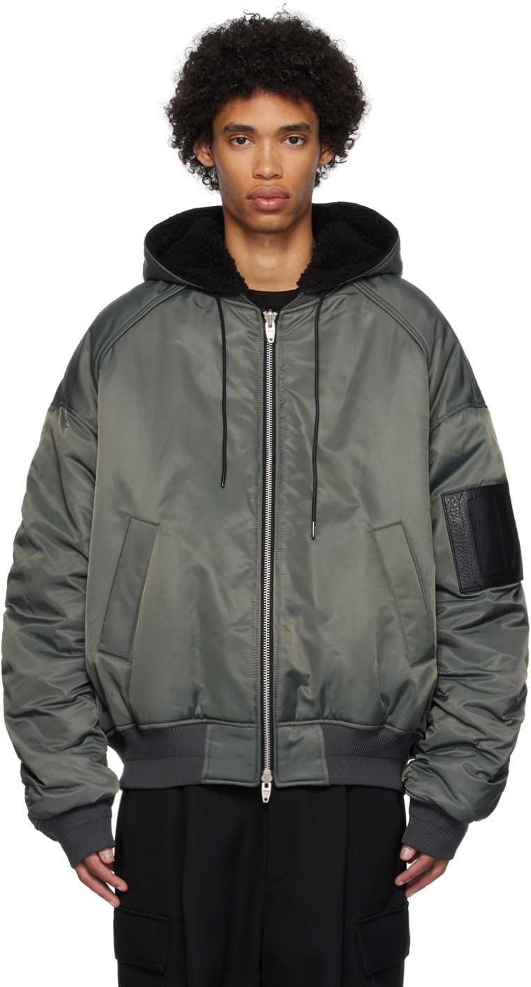 Juunj Gray Reversible Bomber Jacket In 3 Grey | ModeSens