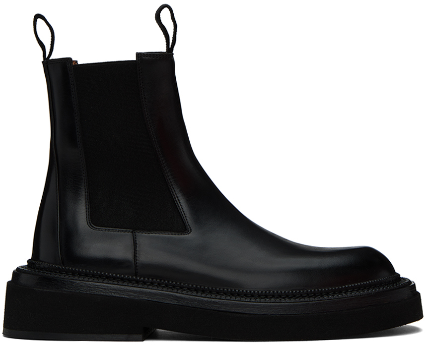 Marsèll: Black Pollicione Boots | SSENSE UK