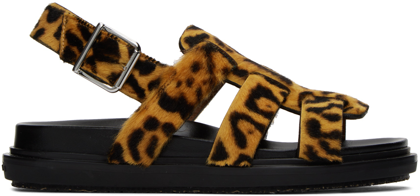 Marni: Orange Fussbett Sandals | SSENSE