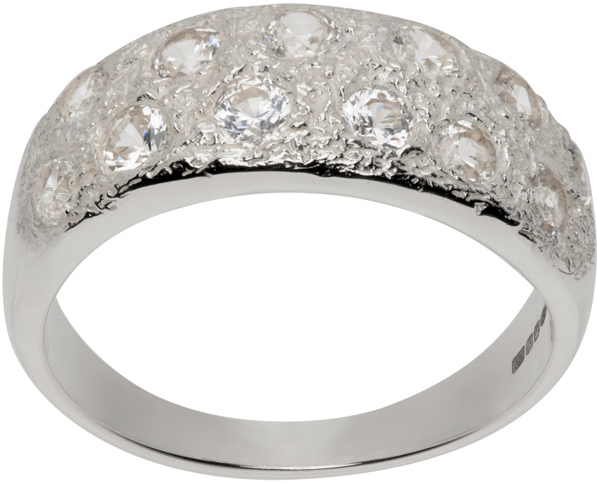 Silver Mini Riviera Ring by Bleue Burnham on Sale