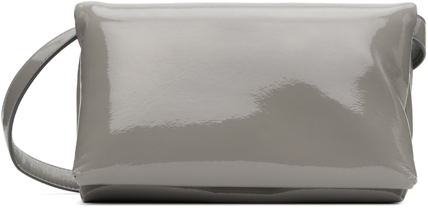Marni: Gray Small Prisma Bag | SSENSE