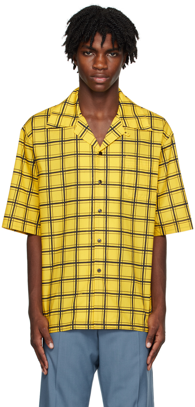 Yellow Check Shirt by Marni on Sale