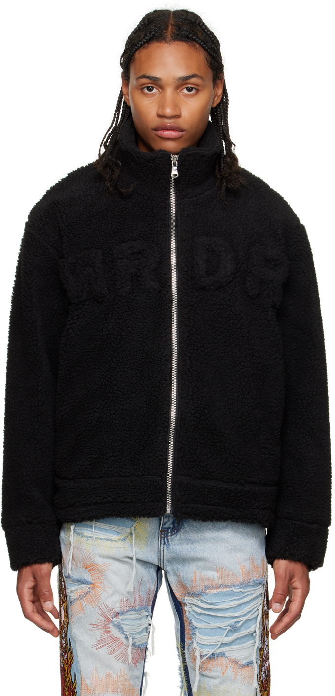 Black 'MRDR' Jacket by Who Decides War on Sale