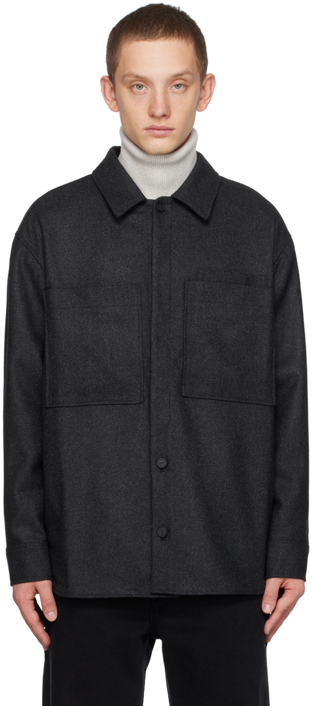 Maison Kitsuné: Gray Patch Pocket Shirt | SSENSE