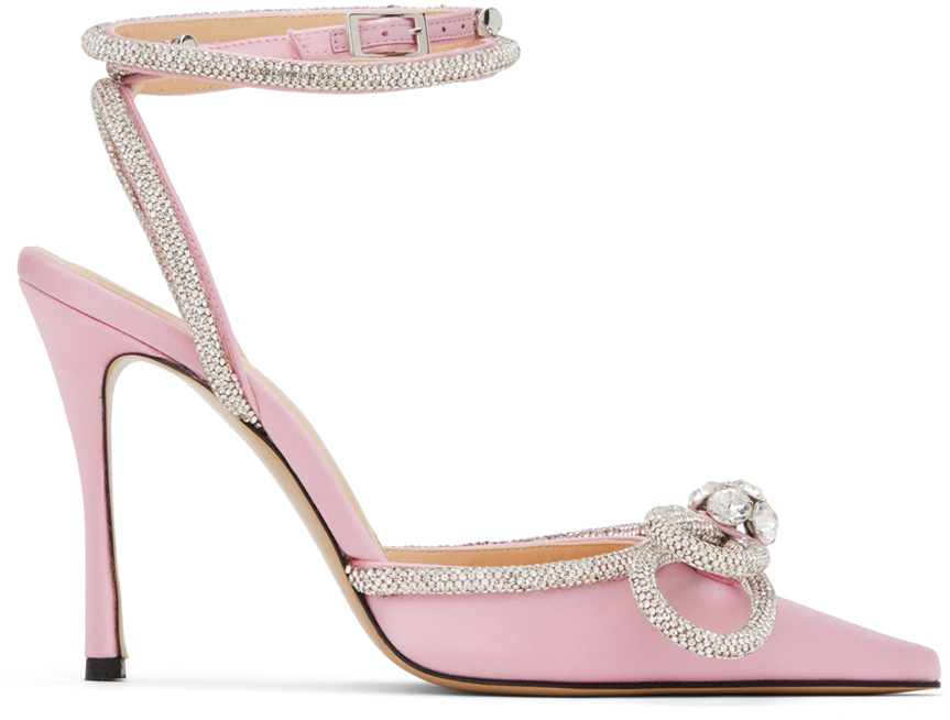 Escarpins 110 roses à double boucle MACH & MACH en solde