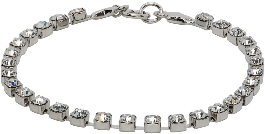 Silver Crystal Bracelet by Mondo Mondo on Sale