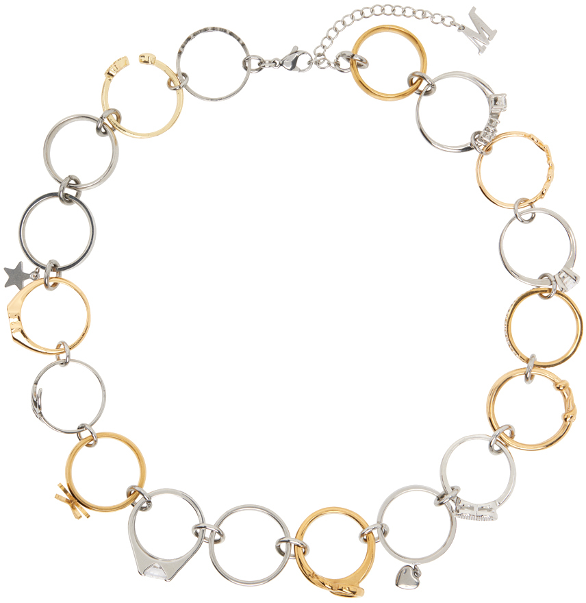 Marland Backus: Silver & Gold Ring Necklace | SSENSE