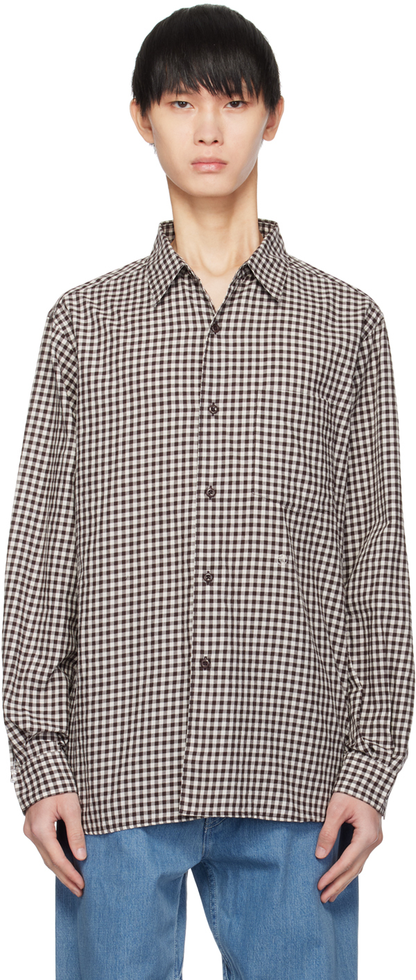 Brown Wind Shirt by nanamica on Sale
