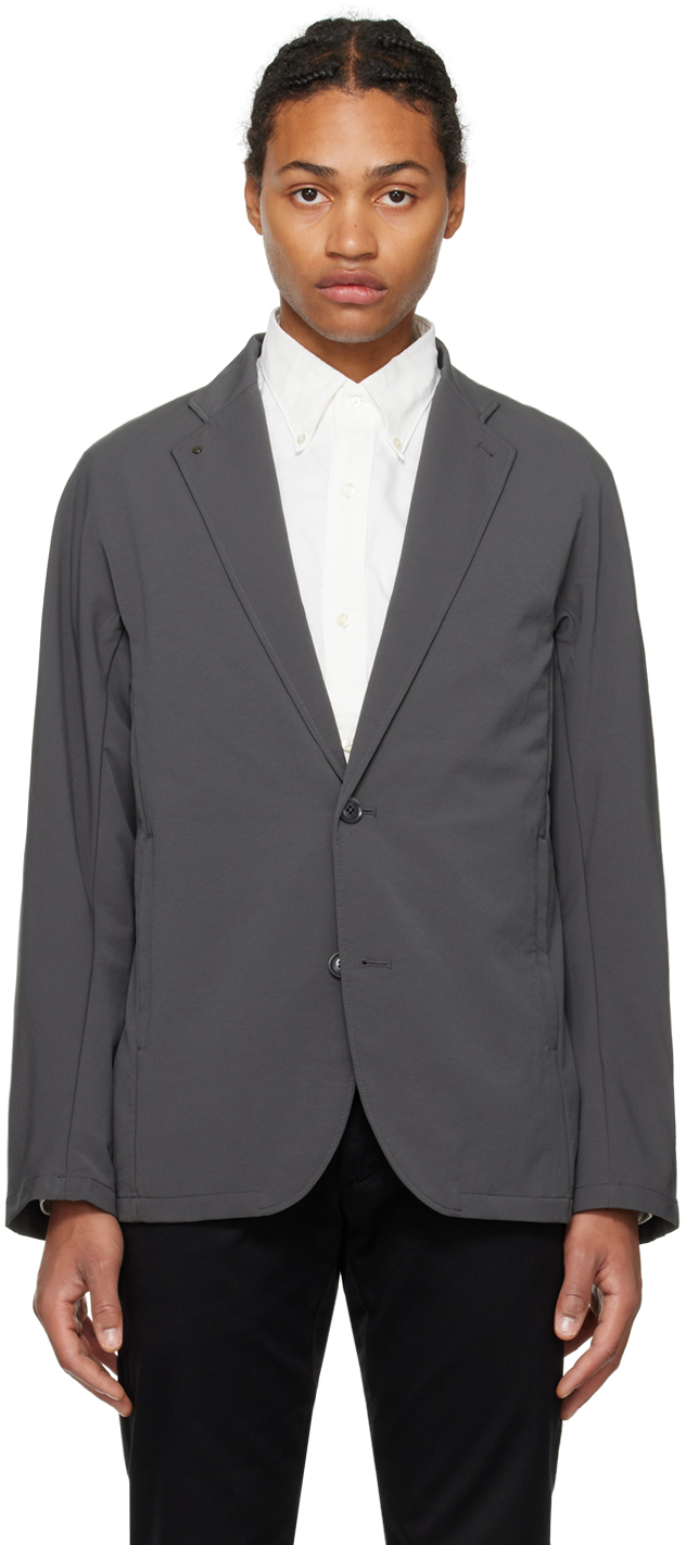 Gray Club Blazer by nanamica on Sale