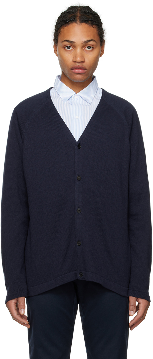 Navy Raglan Cardigan by nanamica on Sale