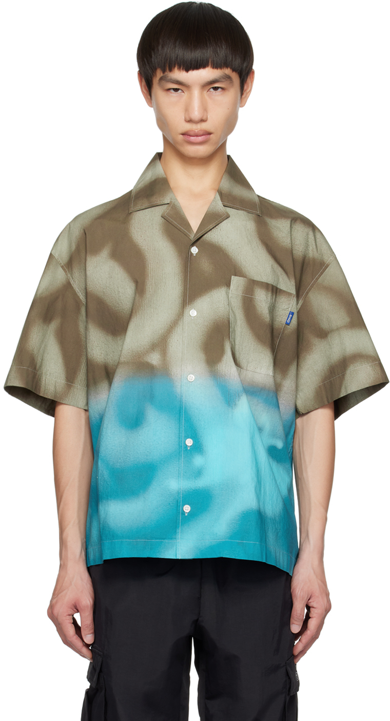 Brown & Blue Gradient Shirt by Awake NY on Sale