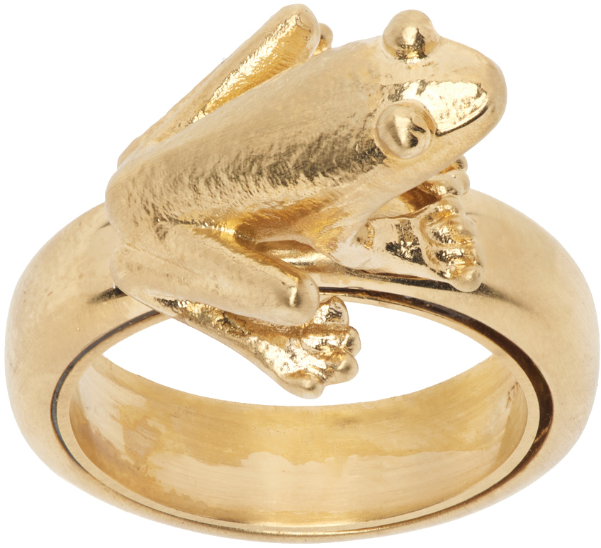 JW Anderson: Gold Frog Ring | SSENSE Canada