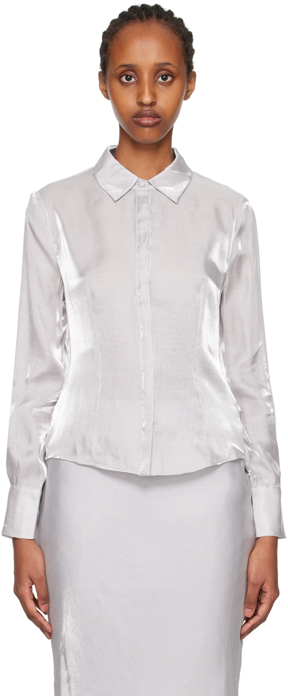 Silver Untamed Shirt by THIRD FORM on Sale