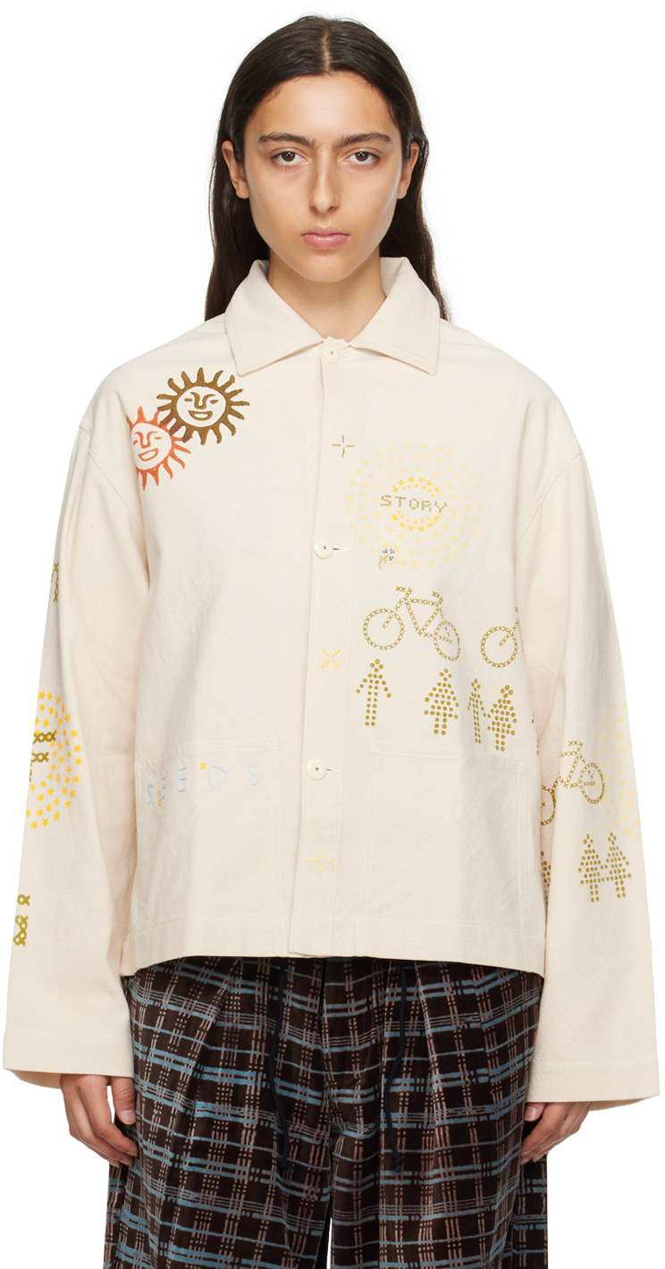 Story mfg.: Off-White Short On Time Jacket | SSENSE