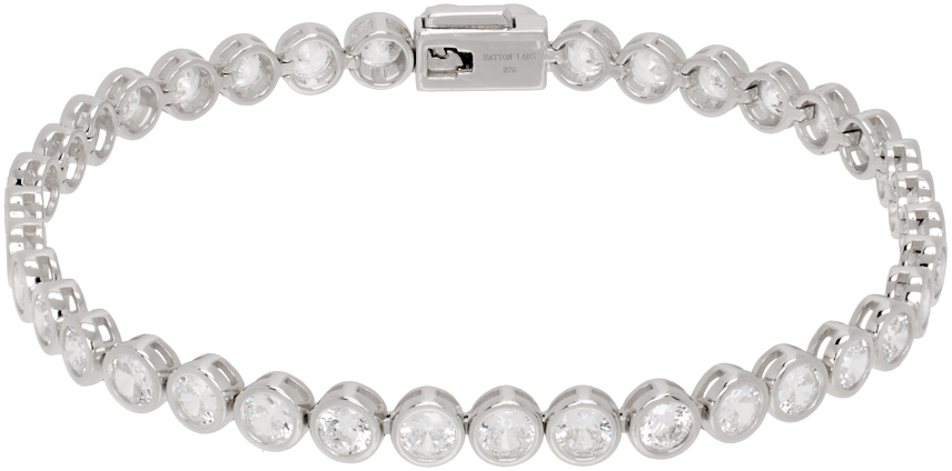 Hatton Labs: Silver Round Tennis Bracelet | SSENSE