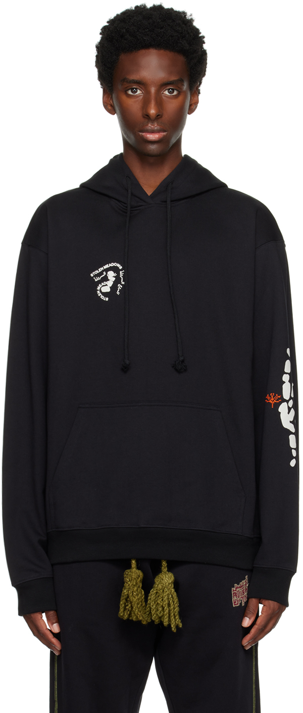 ADISH: Black Stolen Meadows Hoodie | SSENSE