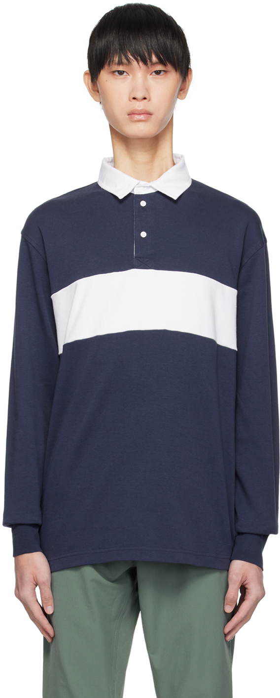 Blue Rugby Polo by Outdoor Voices on Sale