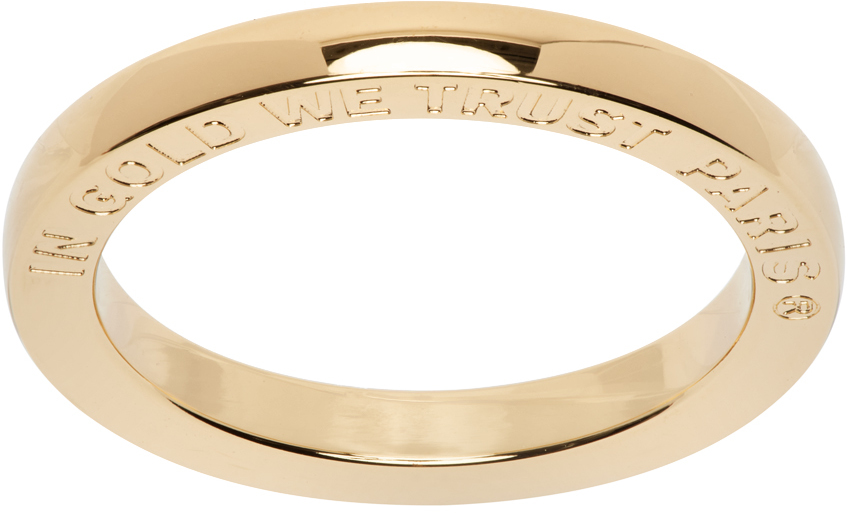Gold Jump G Ring by IN GOLD WE TRUST PARIS on Sale