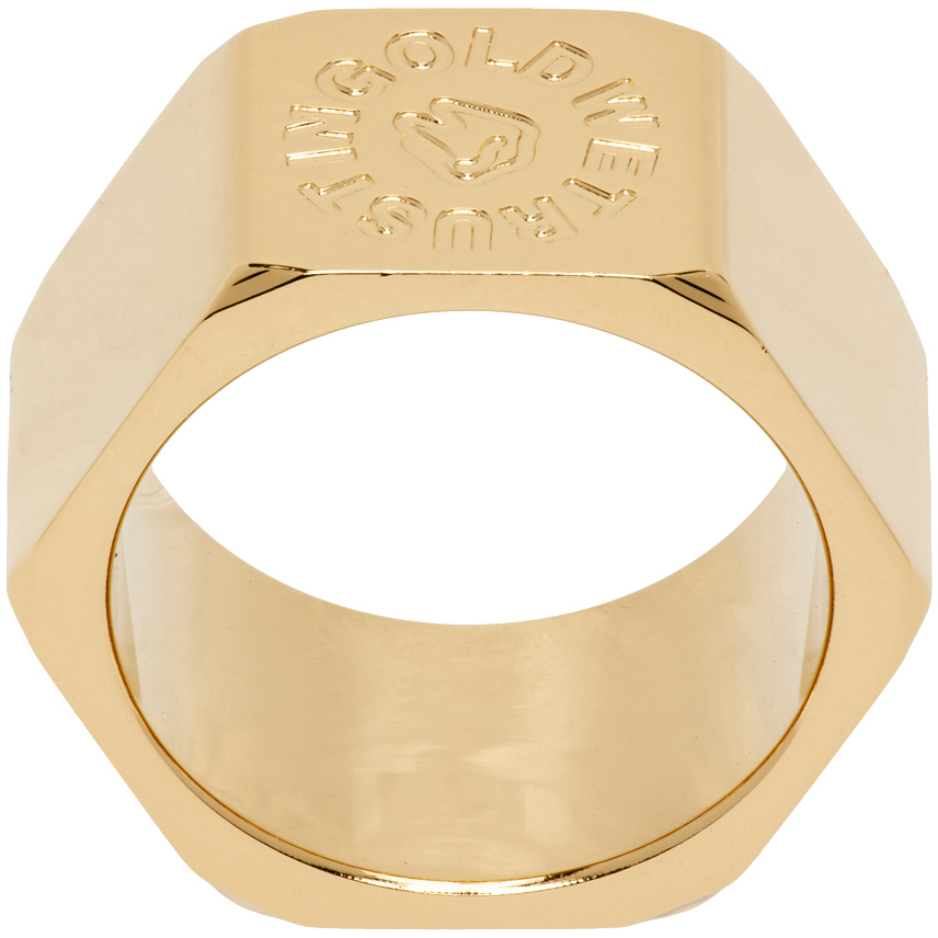 Gold Big Nut Ring by IN GOLD WE TRUST PARIS on Sale