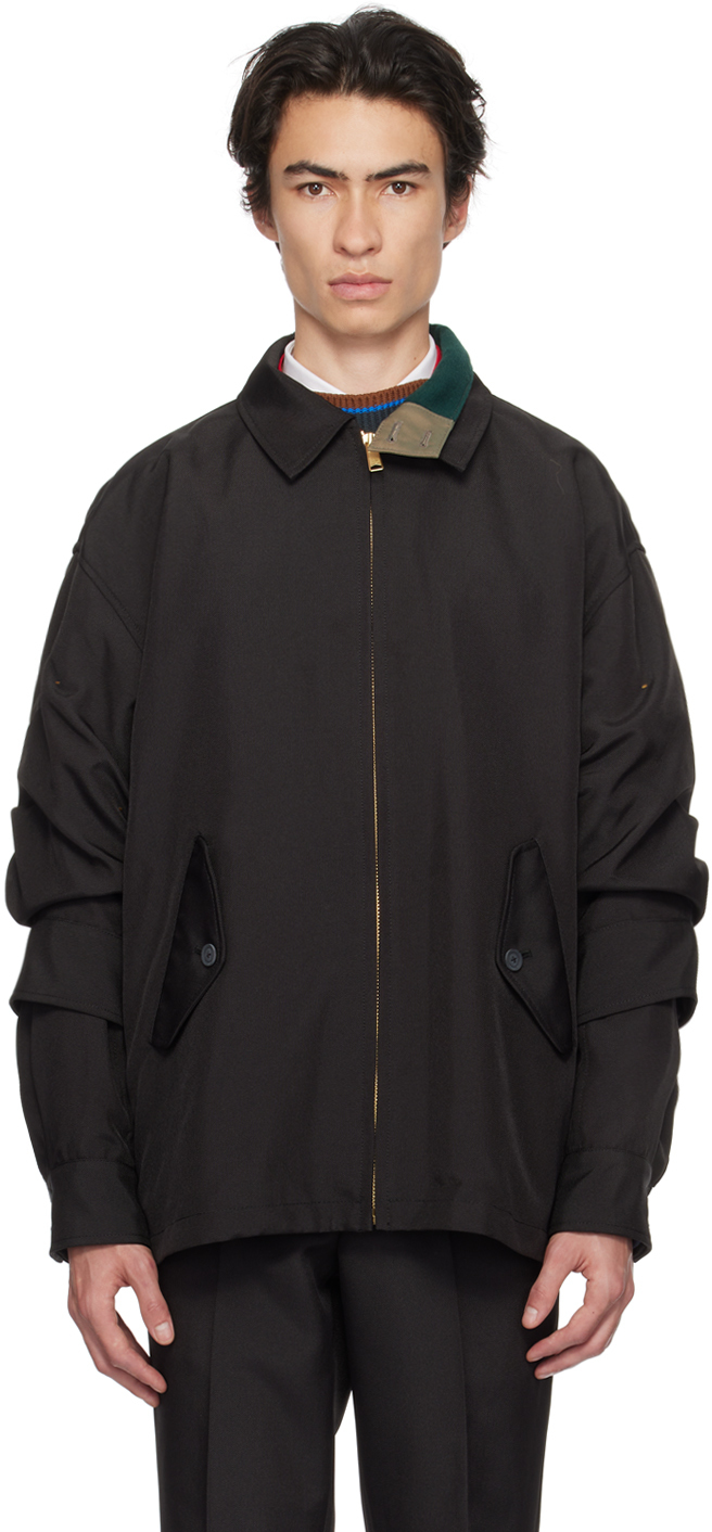 kolor: Black Layered Jacket | SSENSE Canada