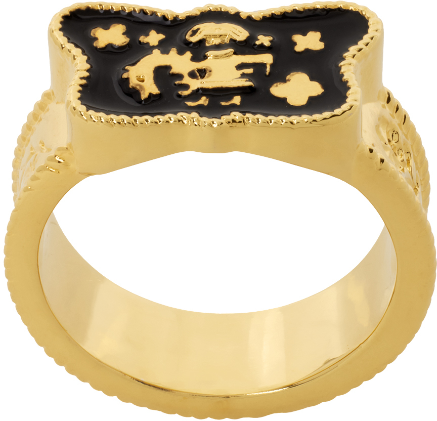 Gold Meadow Girl Ring by Chopova Lowena on Sale