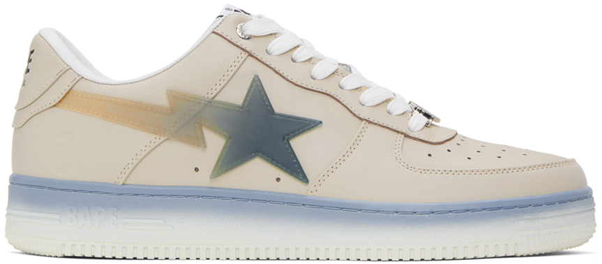 BAPE: Beige Sta #5 Sneakers | SSENSE