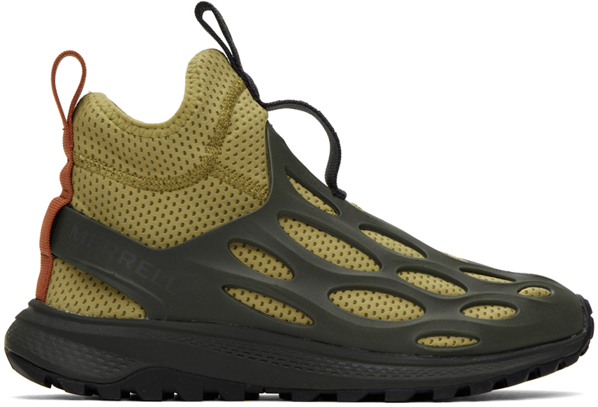 Merrell 1TRL: Khaki & Green Hydro Runner Mid GTX Sneakers | SSENSE