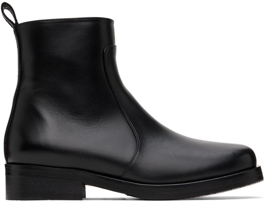 Studio Nicholson: Black Square Boots | SSENSE UK