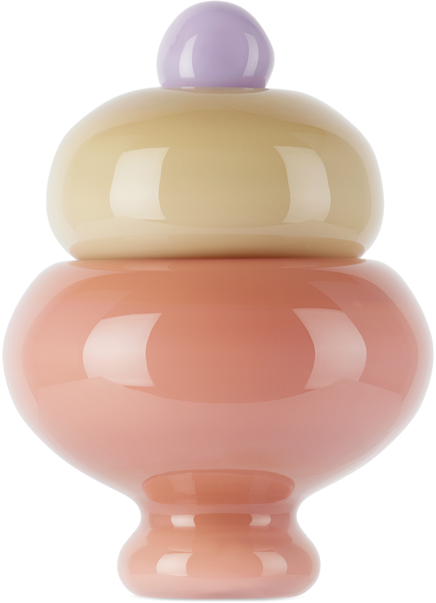Pink & Off-White Bon Bon Sugar Dish by Helle Mardahl | SSENSE UK