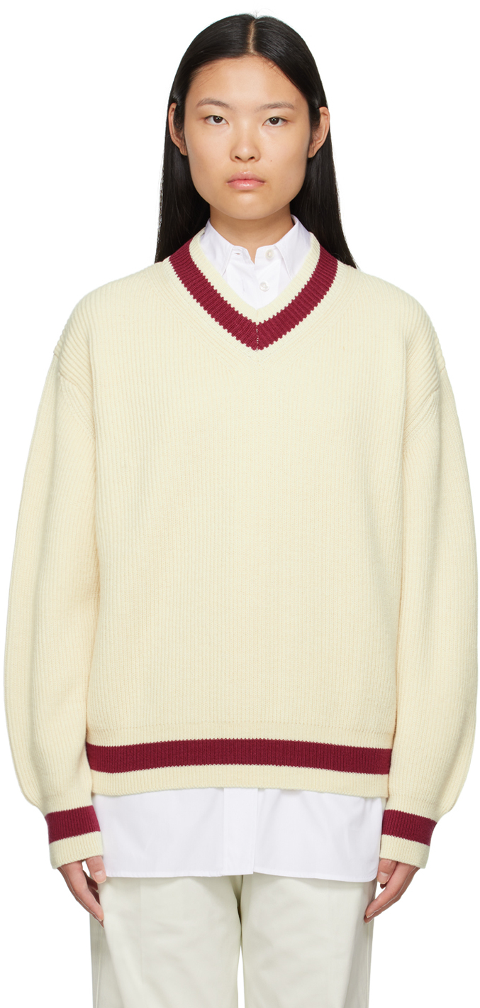 Sofie D’Hoore: Pull Mark blanc cassé | SSENSE France