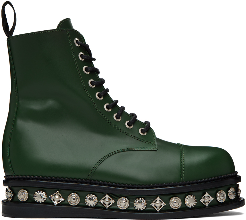 Toga Virilis: Green Hardware Boots | SSENSE