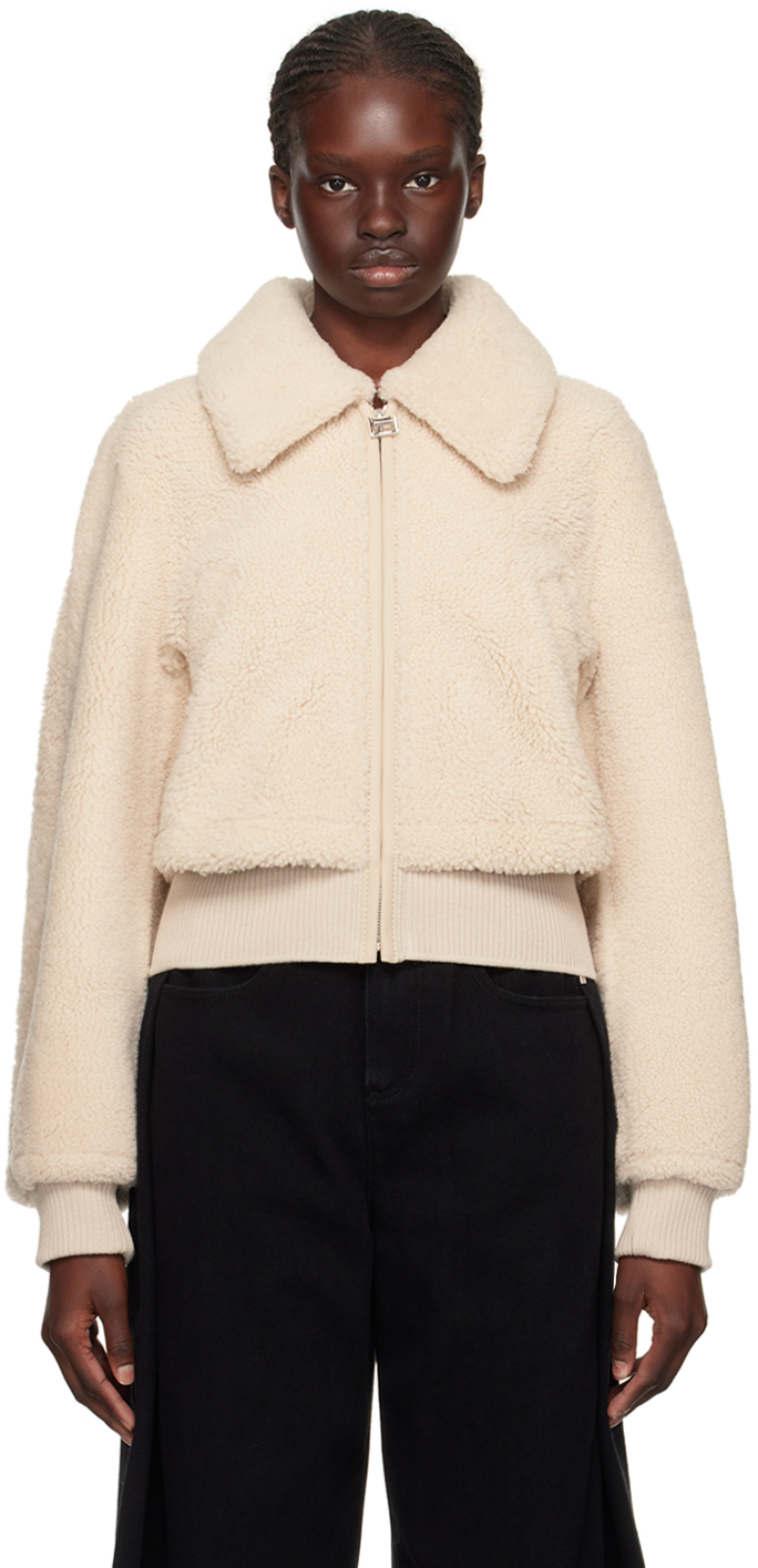 Beige Layered Shearling Jacket by WOOYOUNGMI on Sale
