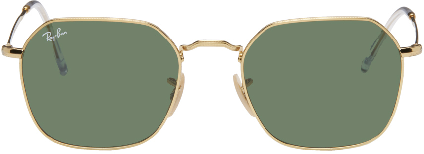 Ray-Ban: Gold Jim Sunglasses | SSENSE